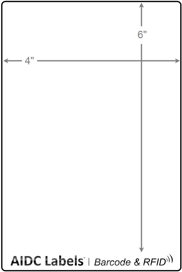 8 Roll RFID 4" x 6" Impinj Label - Monza 4E Chip IC Technology
