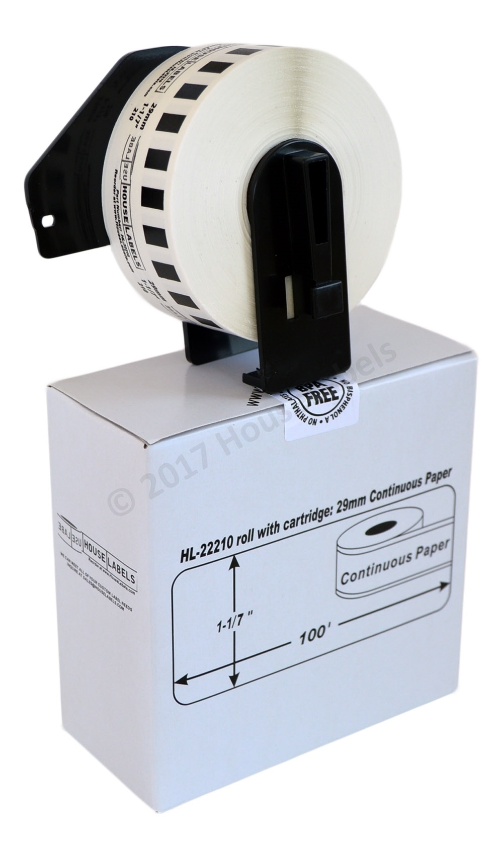 Brother DK 2210-12 Rolls with Permanent cartridge-HouseLabels.com