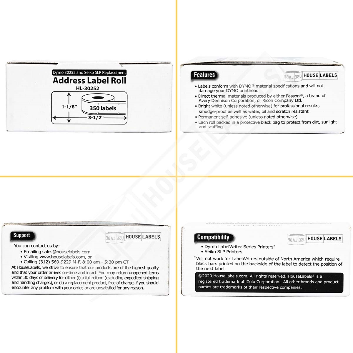 DYMO 30252 | Removable Adhesive | HouseLabels.com