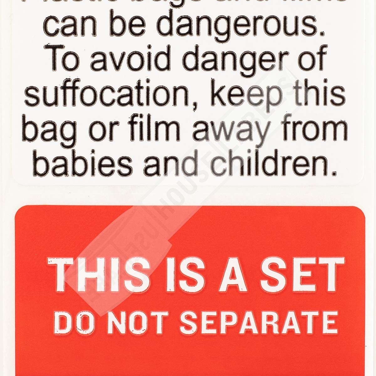 THIS IS SET / SUFFOCATION WARNING for FBA | 10 Rolls | HouseLabels.com