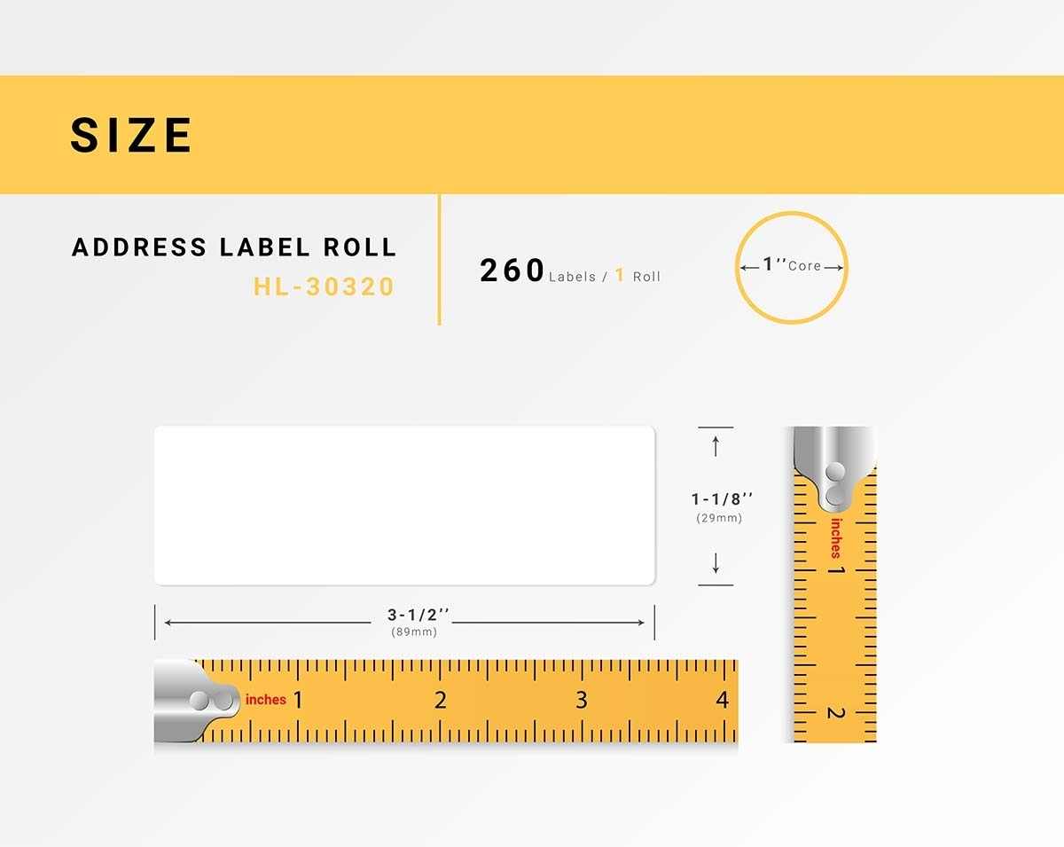 DYMO 30320 Address Labels | White | 1"Core | HouseLabels.com