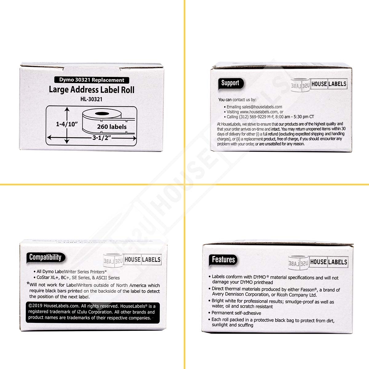 DYMO 30321 Large Address Labels | White | HouseLabels.com