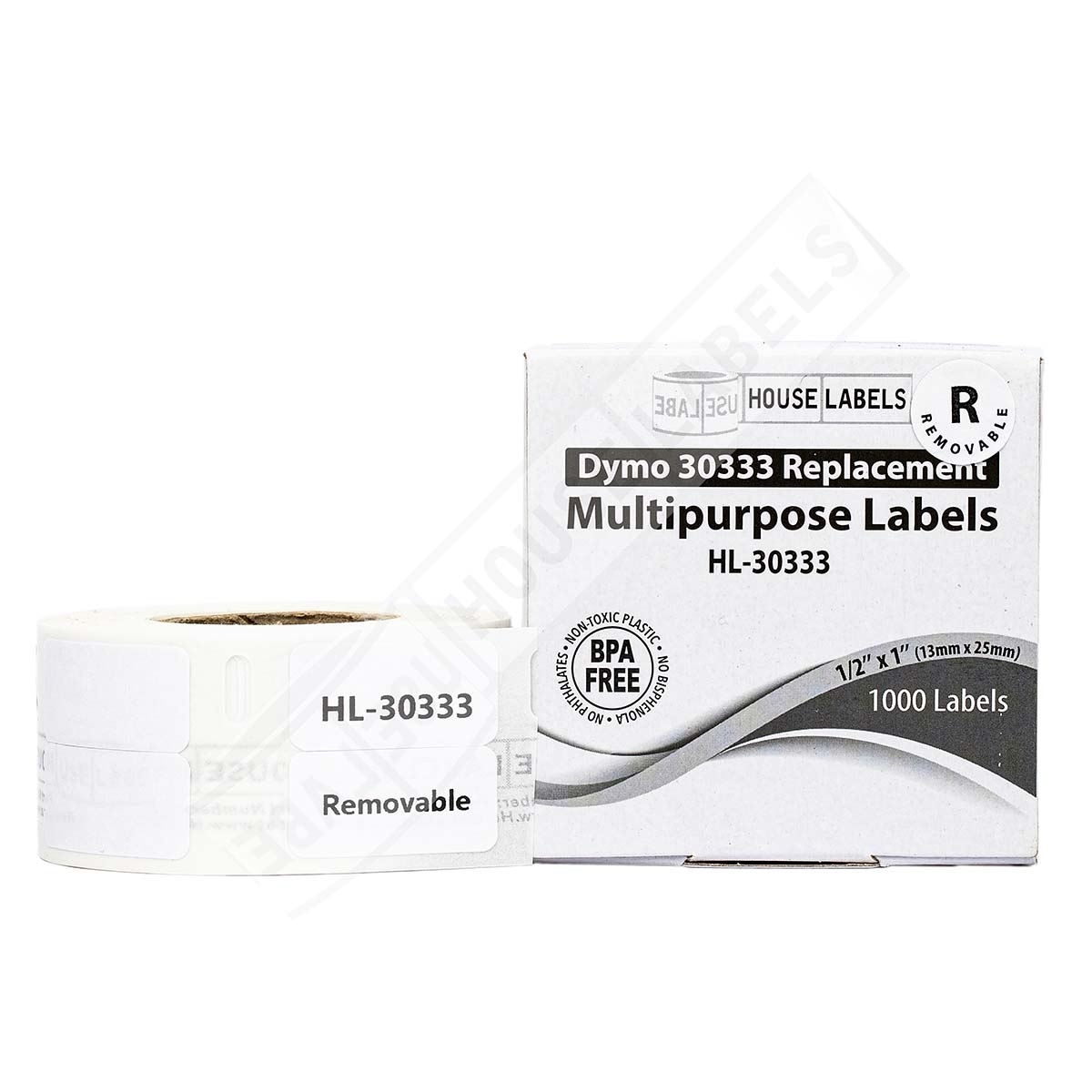 DYMO 30333 | 4 Rolls | Removable Adhesive | HouseLabels.com