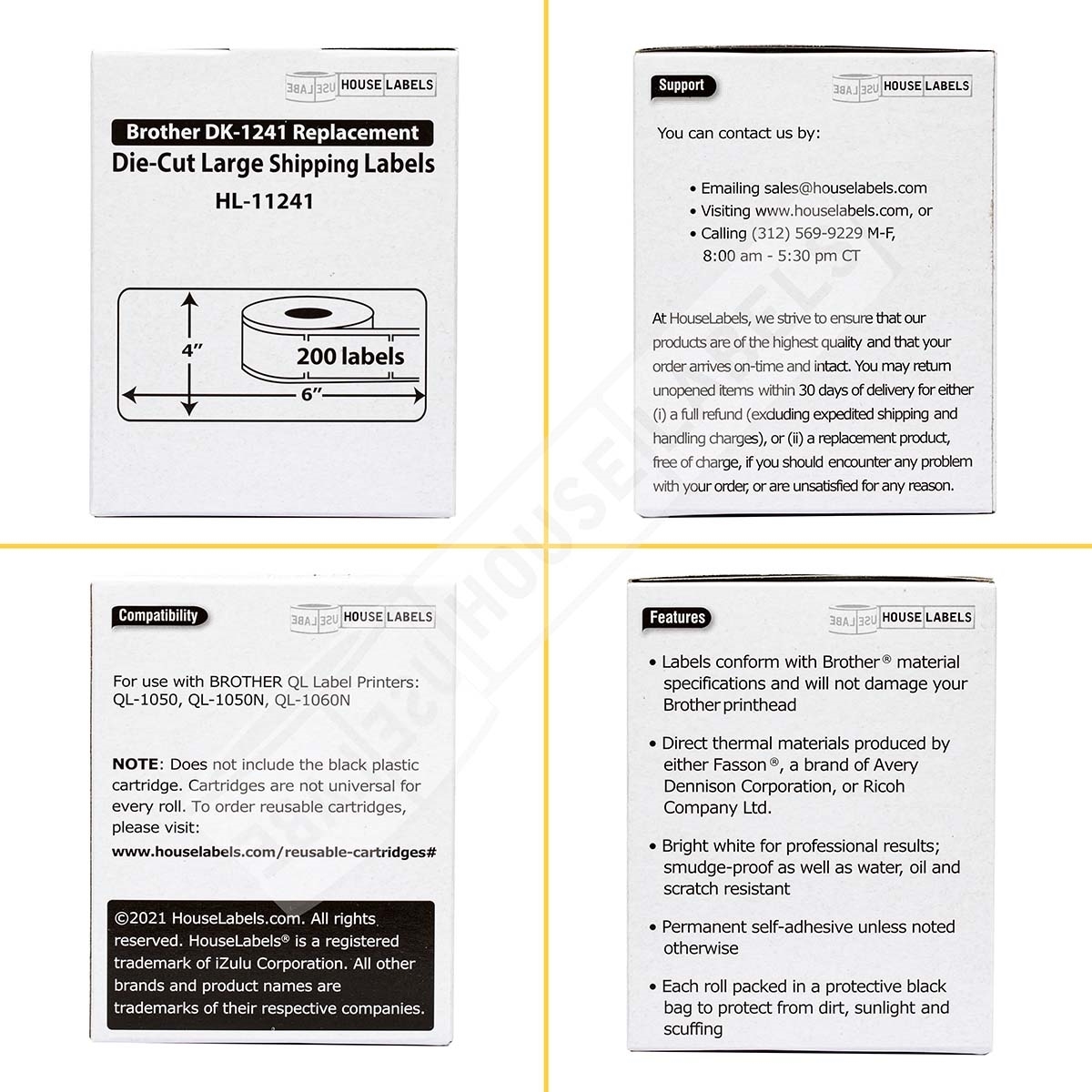 Brother DK 1241 | 20 Rolls | HouseLabels.com