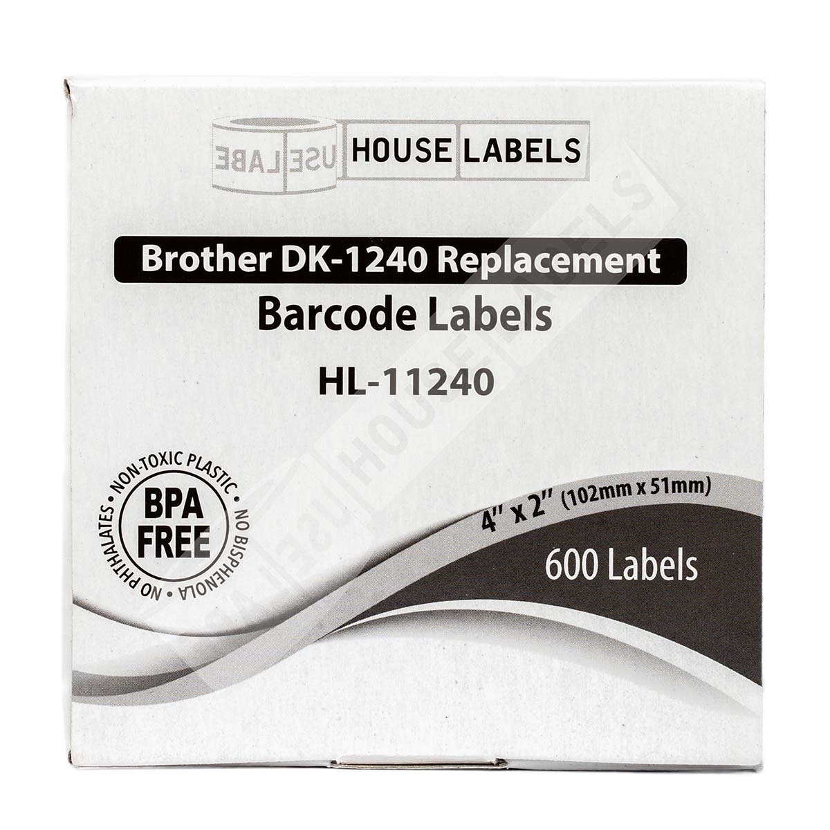 Brother DK 1240 | 4 Rolls | Reusable Cartridge | HouseLabels.com