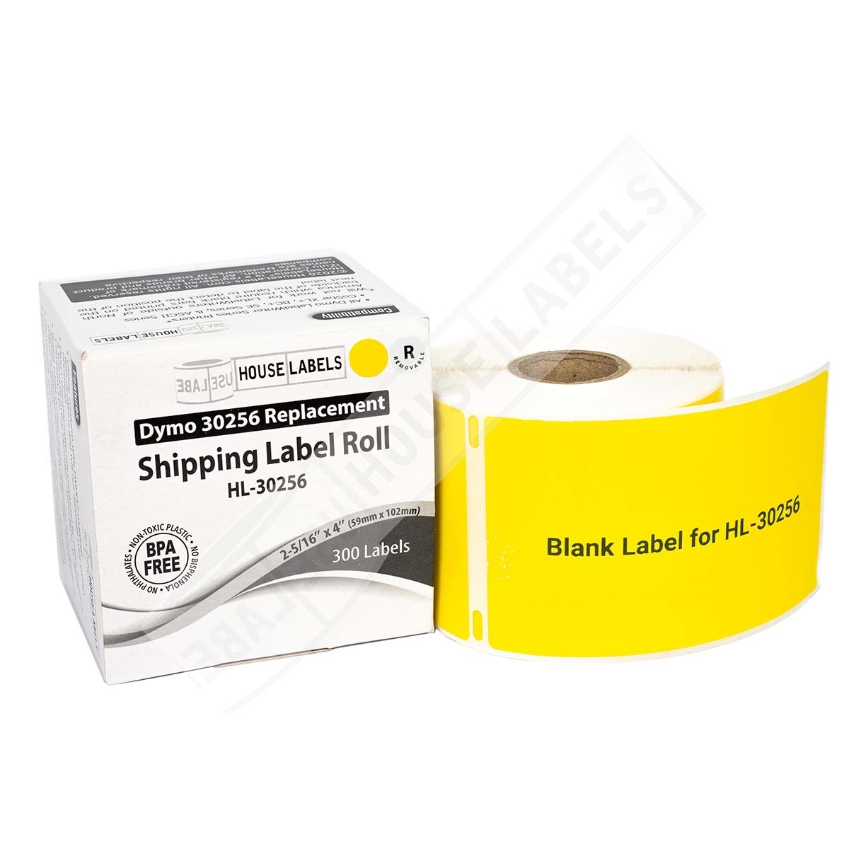 DYMO 30256 | Yellow | Removable Adhesive | HouseLabels.com