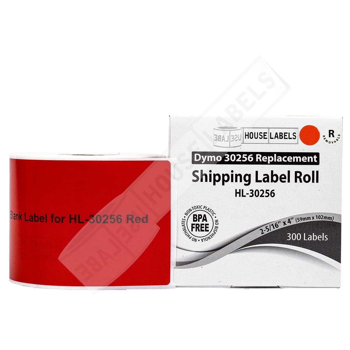 DYMO 30256 | Red | Removable Adhesive | HouseLabels.com
