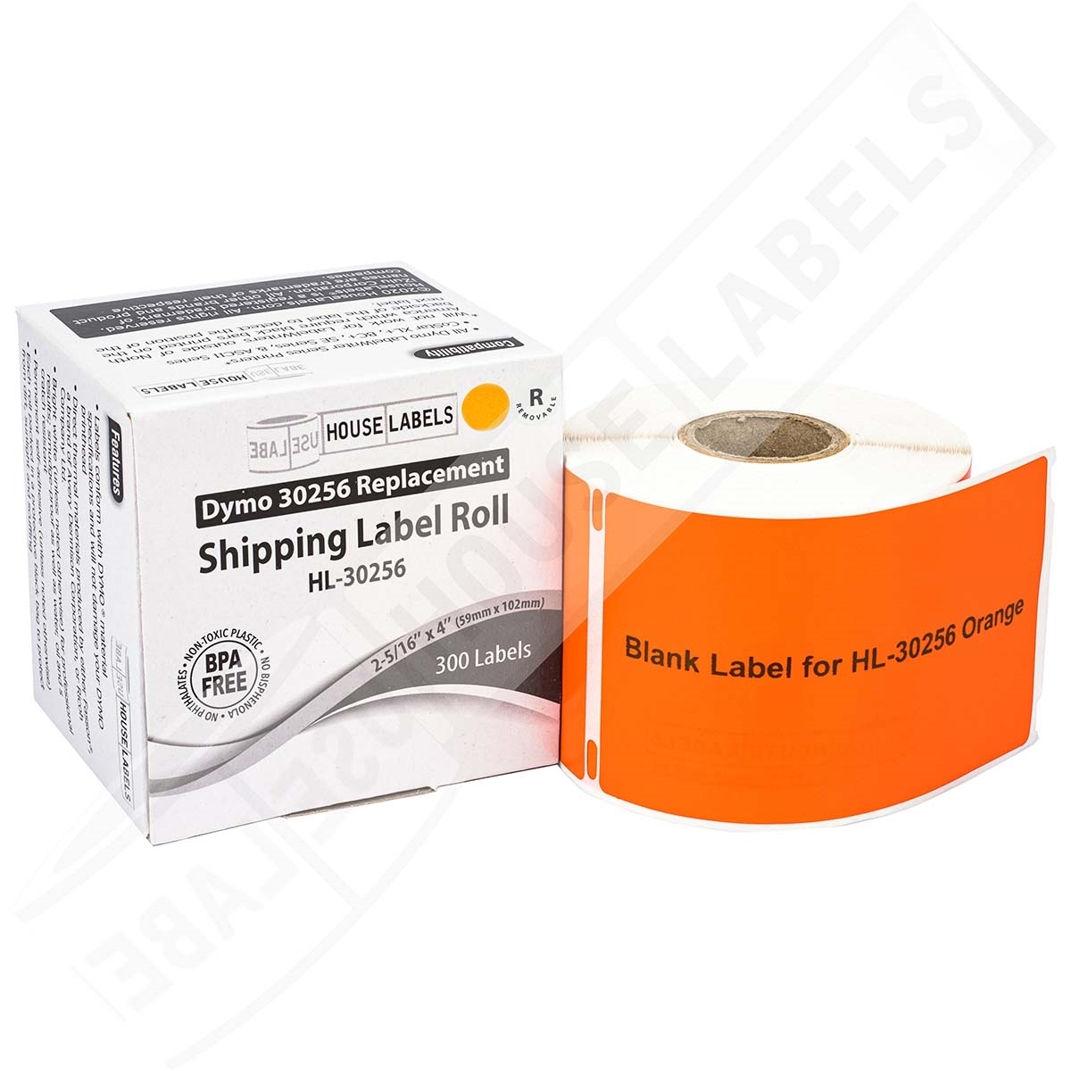 DYMO 30256 | Orange | Removable Adhesive | HouseLabels.com