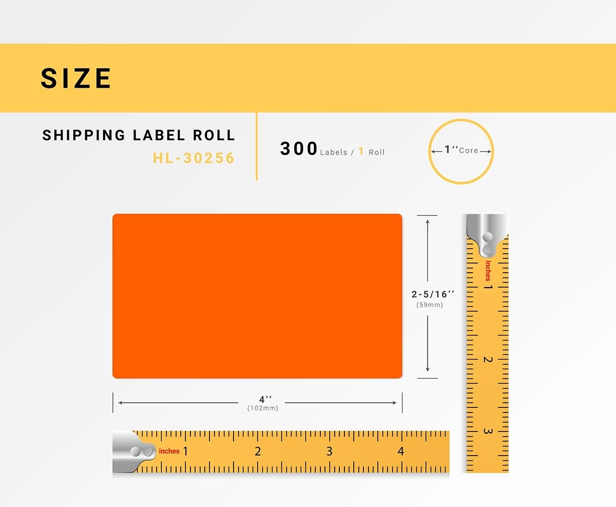 DYMO 30256 | Orange | Removable Adhesive | HouseLabels.com