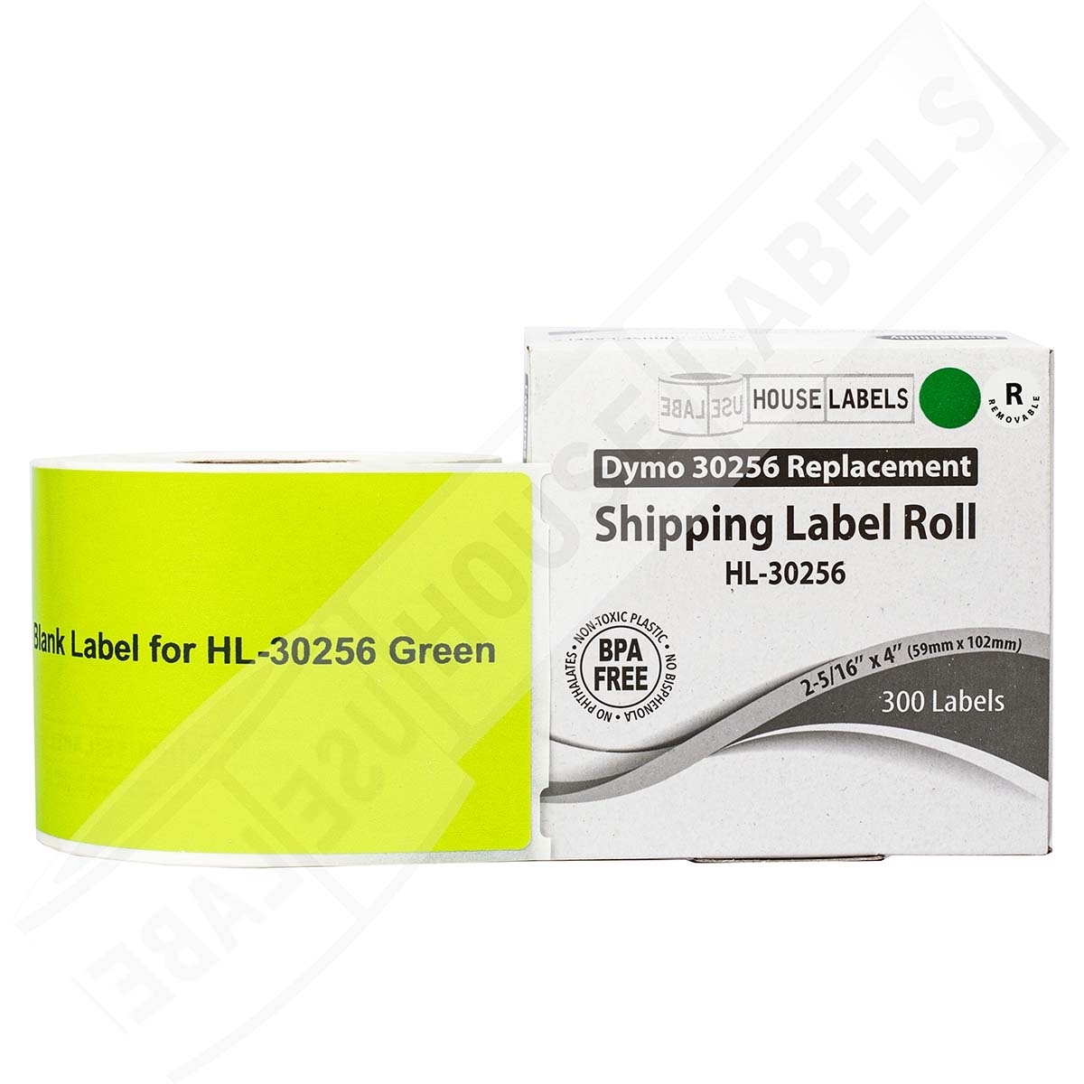 DYMO 30256 | Green | Removable Adhesive | HouseLabels.com
