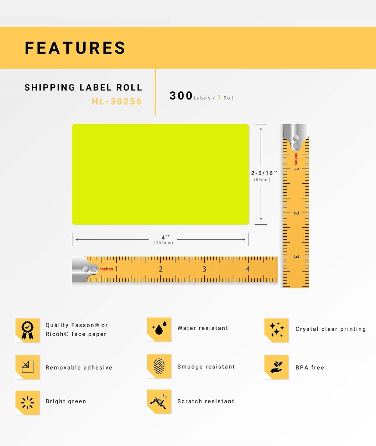 DYMO 30256 | Green | Removable Adhesive | HouseLabels.com