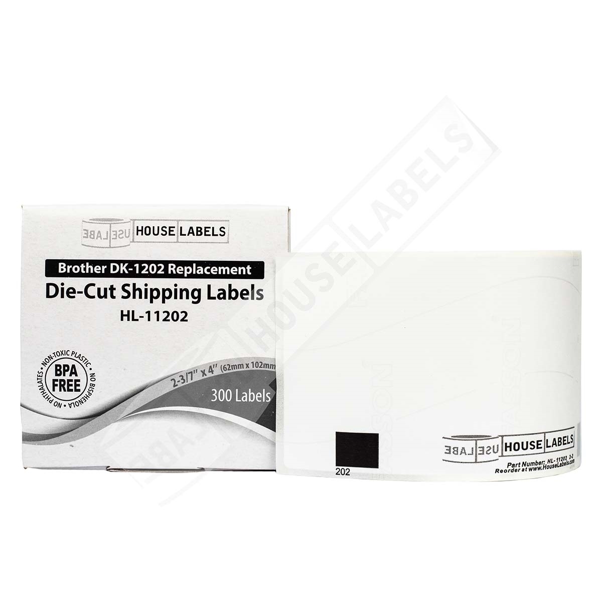 Brother DK 1202 | 12 Rolls | Reusable Cartridge | HouseLabels.com