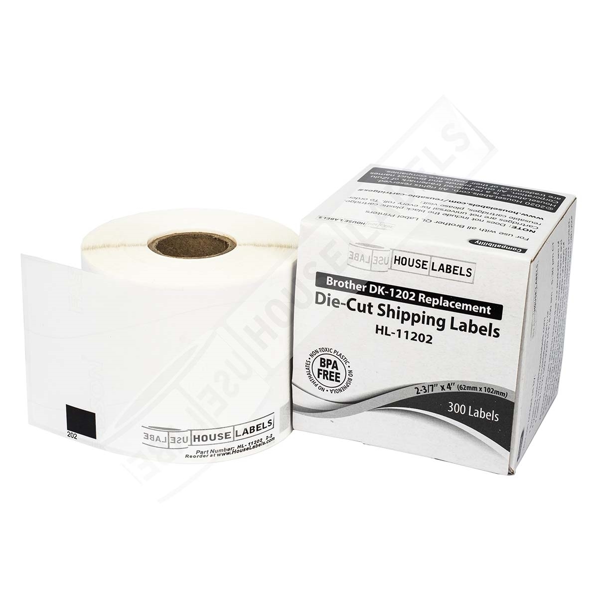 Brother DK 1202 | 12 Rolls | Reusable Cartridge | HouseLabels.com