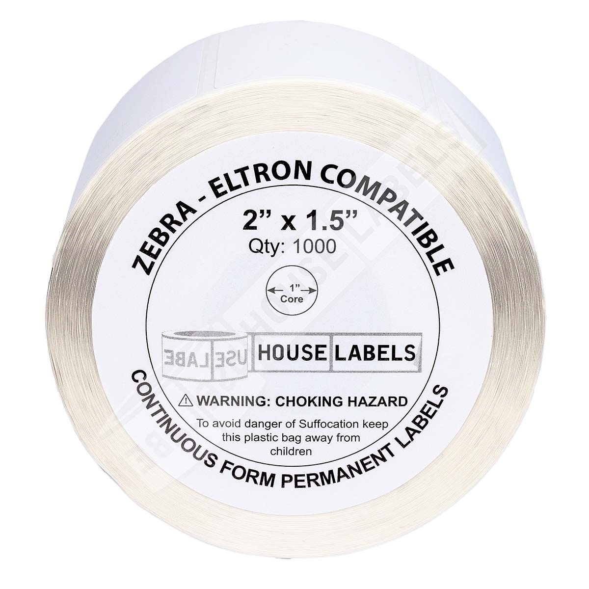 Zebra 2x1.5 | 10 Rolls | HouseLabels.com
