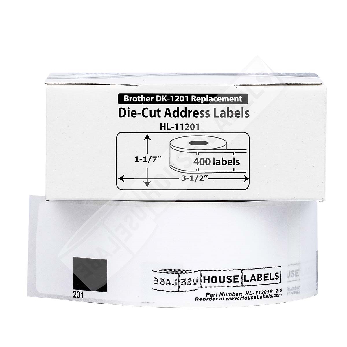 Brother DK 1201 | 12 Rolls | Removable Adhesive | HouseLabels.com