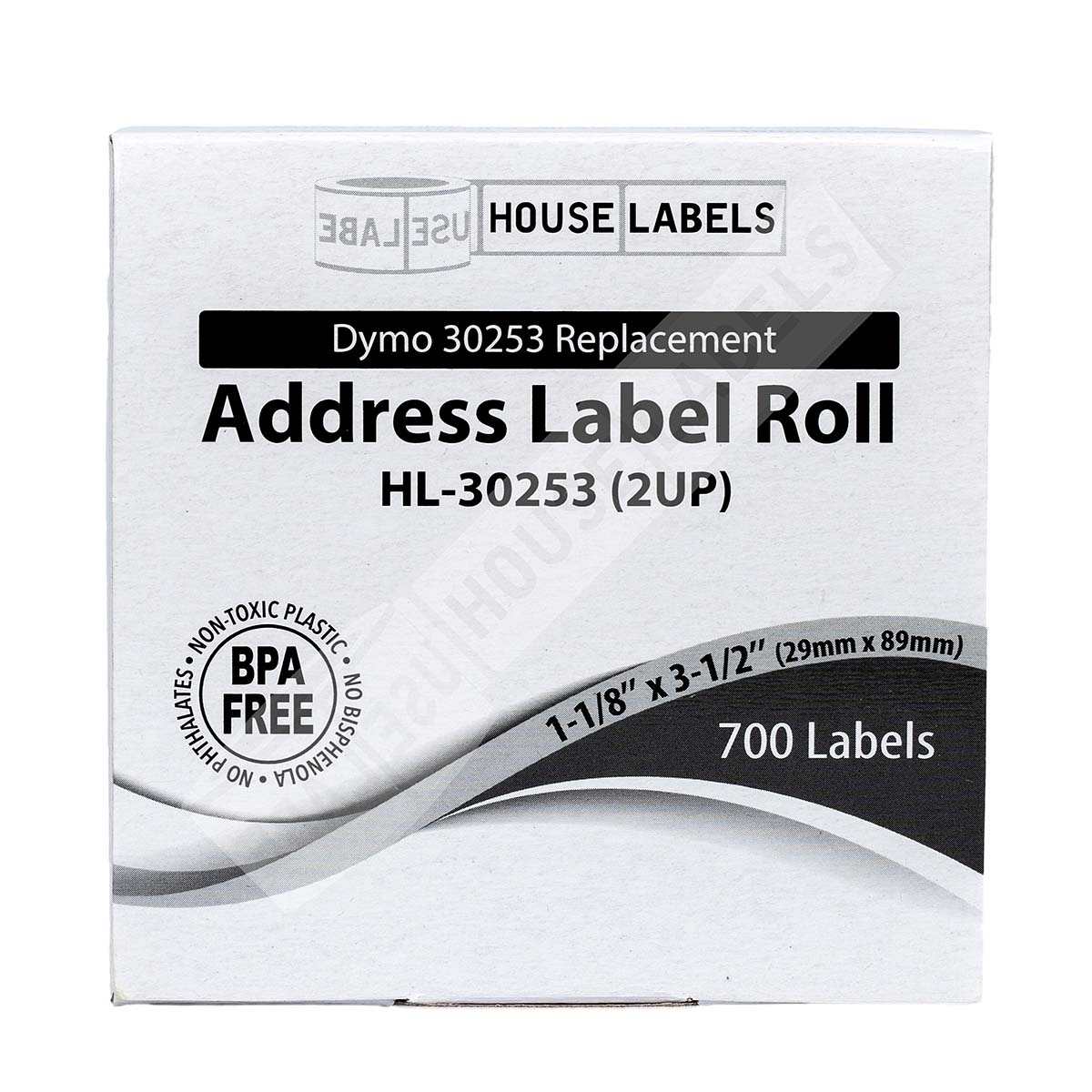 DYMO 30253 Address Labels | 2-up Labels | HouseLabels.com