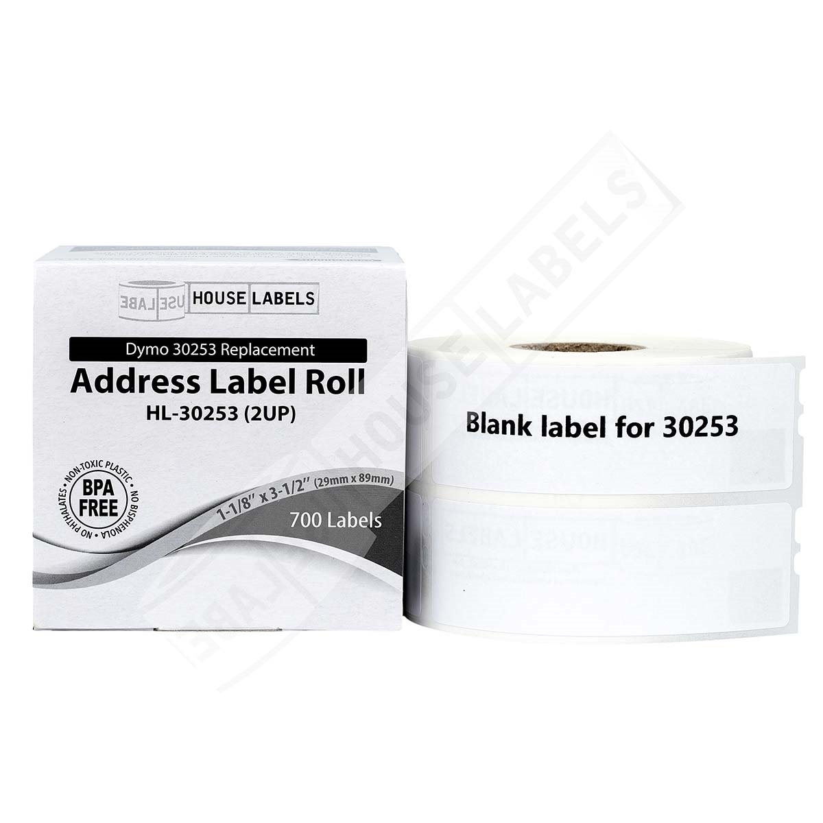 DYMO 30253 Address Labels | 2-up Labels | HouseLabels.com