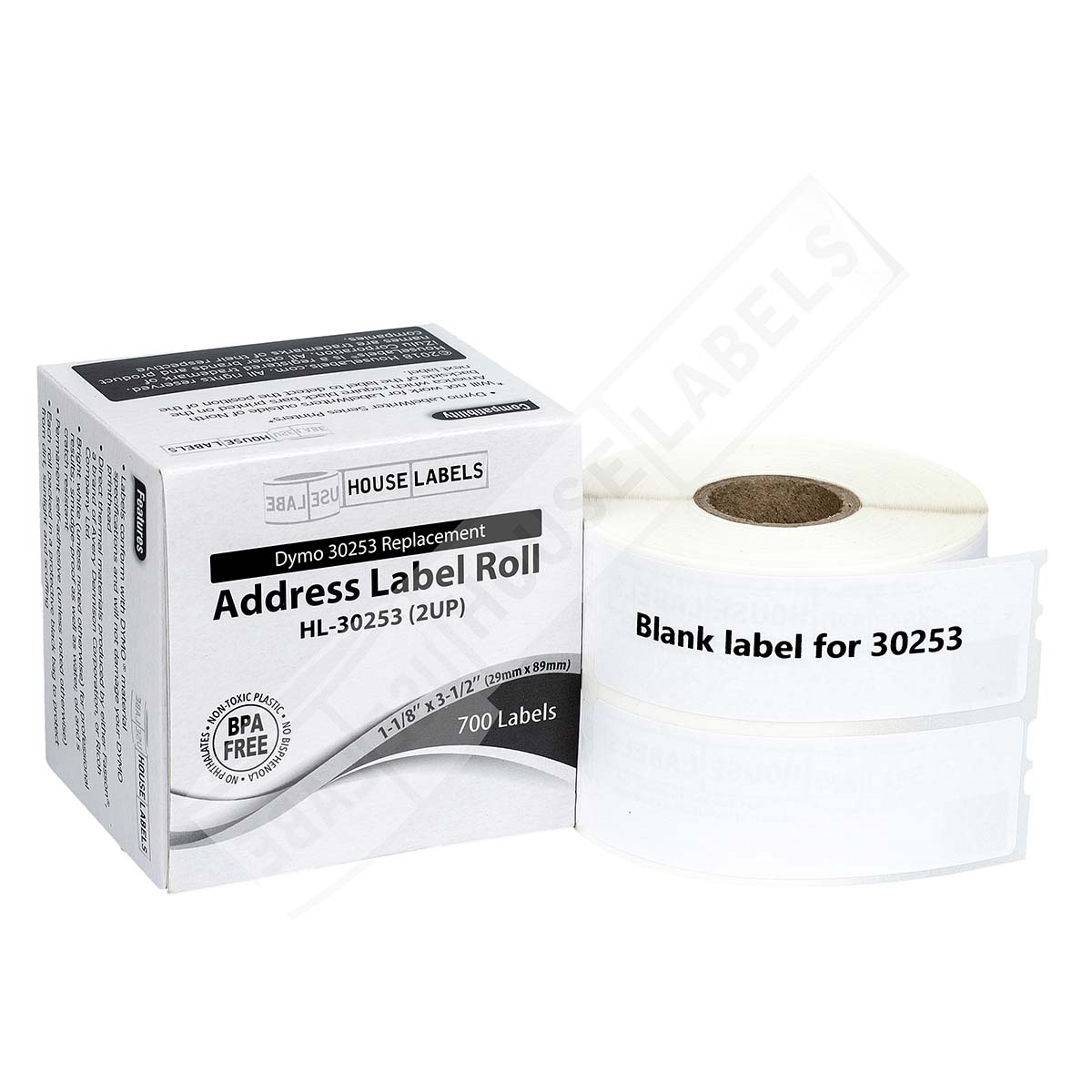 DYMO 30253 Address Labels | 2-up Labels | HouseLabels.com
