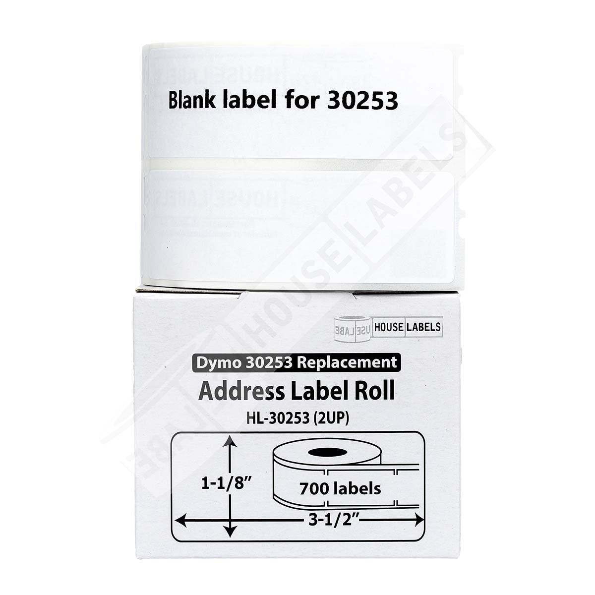DYMO 30253 Address Labels | 2-up Labels | HouseLabels.com