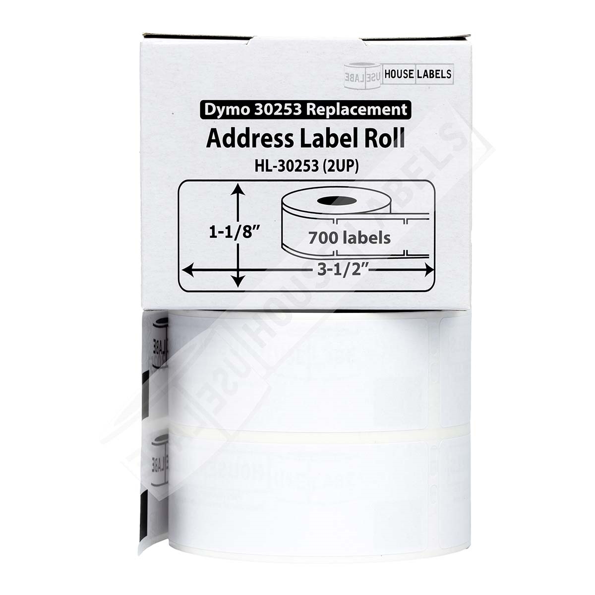 DYMO 30253 Address Labels | 2-up Labels | HouseLabels.com