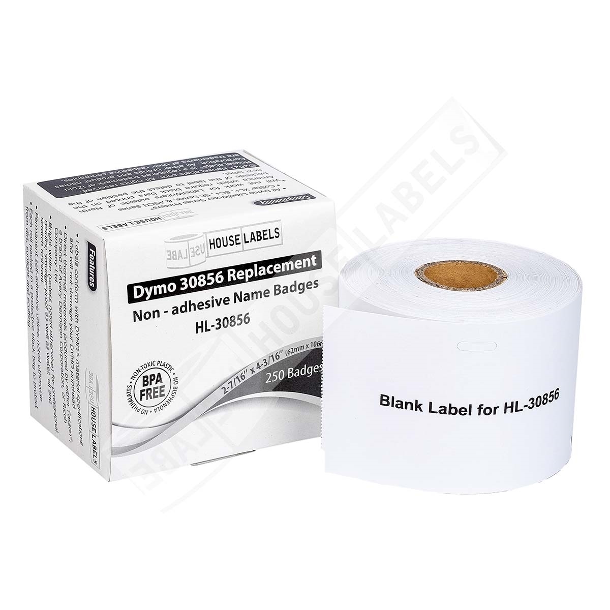 Dymo 30856 Non-Adhesive Name Badges | White | Houselabels.com
