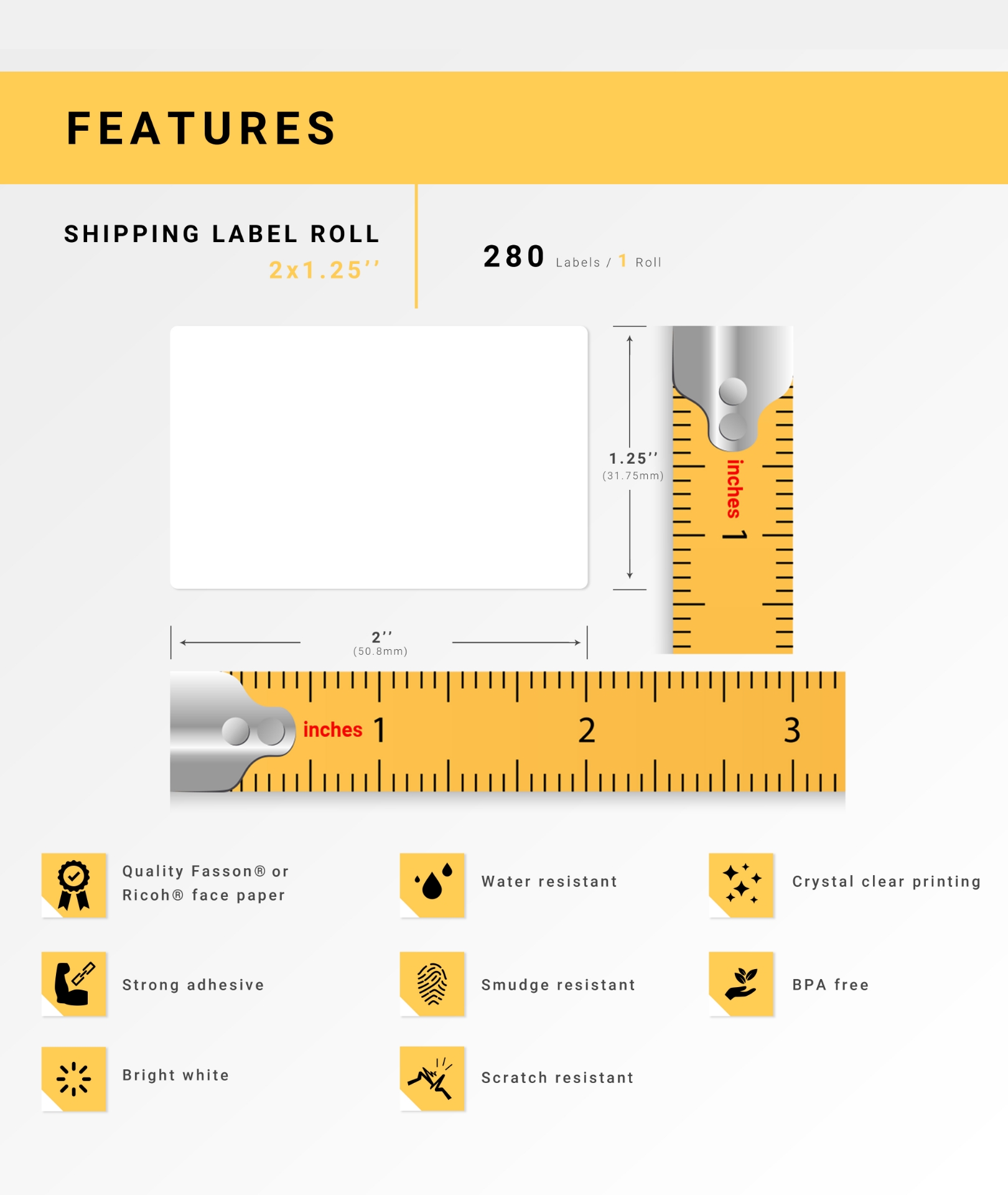 Get Zebra Direct Thermal Labels (WHITE 2x1.25) Core Online