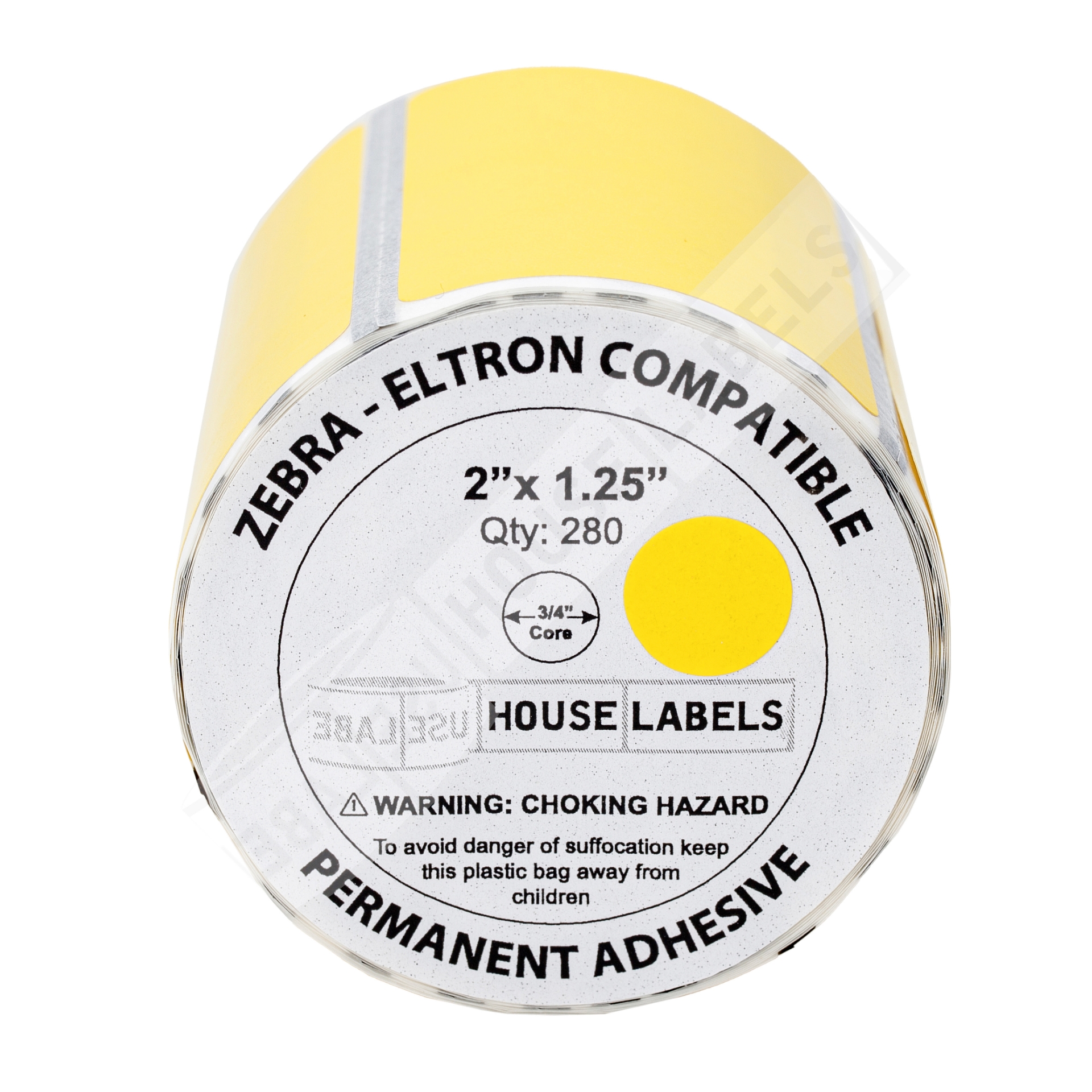 Buy Zebra Direct Thermal Labels Yellow 2.25x1.25core, Pack Of 25 Rolls