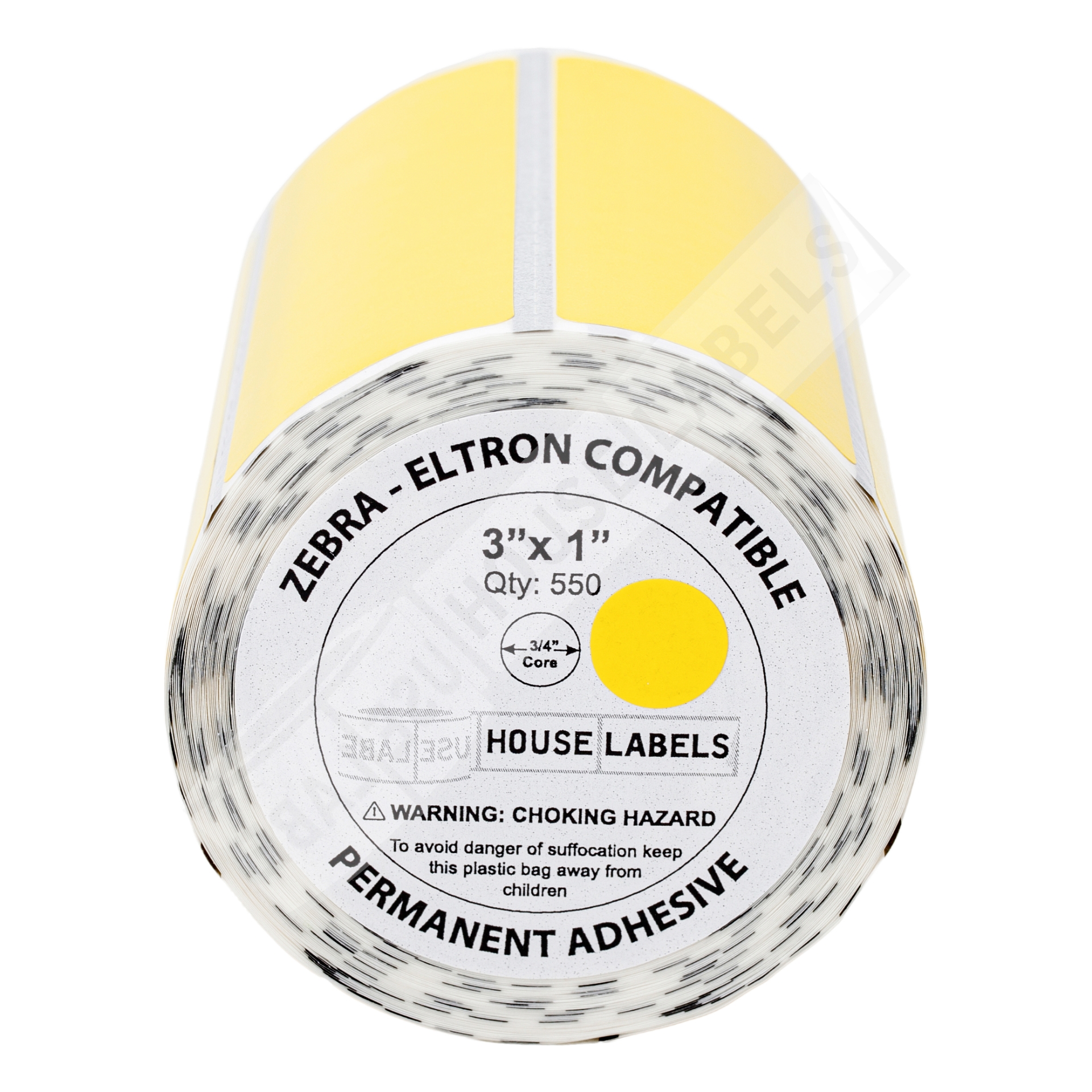 Buy Zebra Direct Thermal Labels 3x1core in Yellow Color