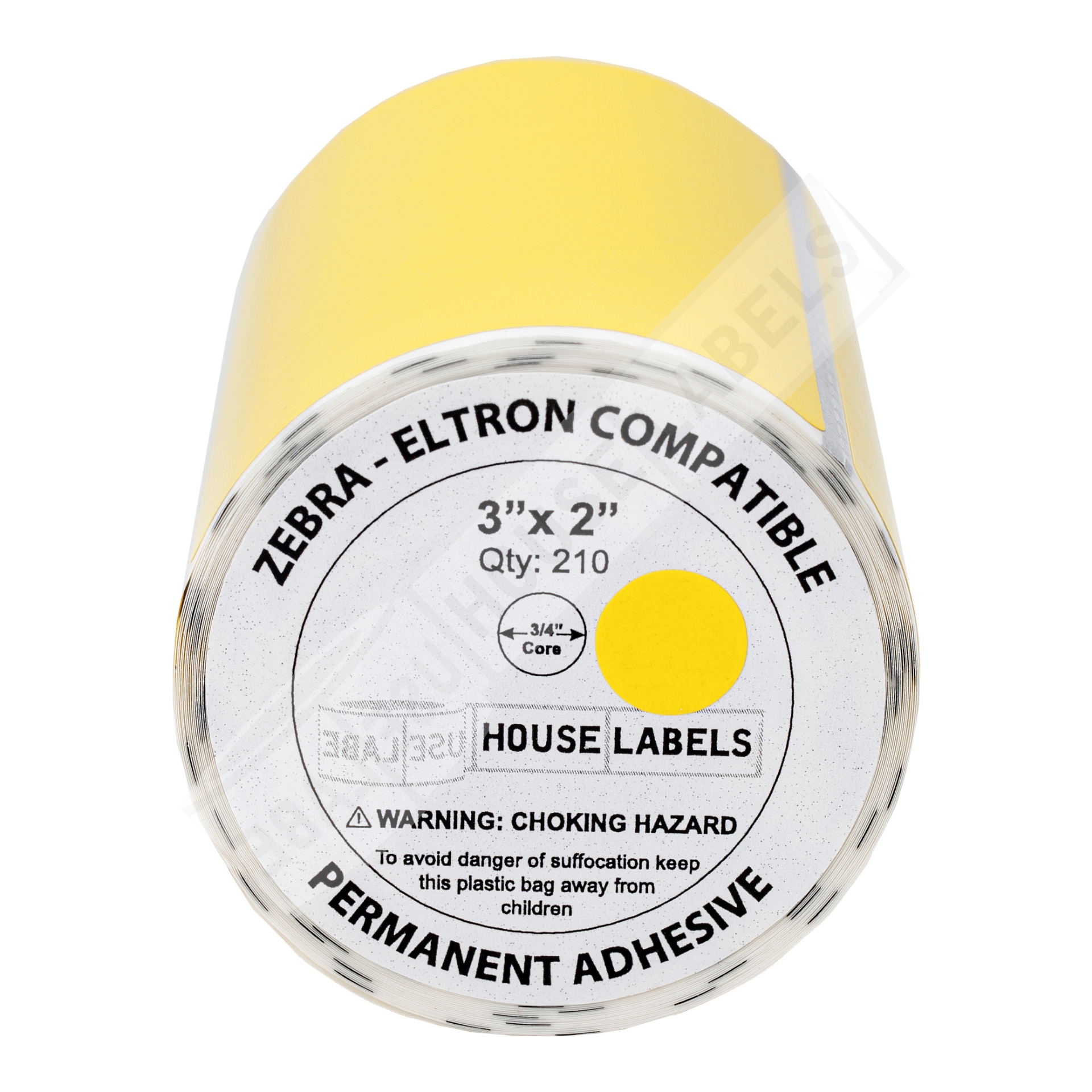 Buy Zebra Direct Thermal Labels 3x2core in Yellow Color