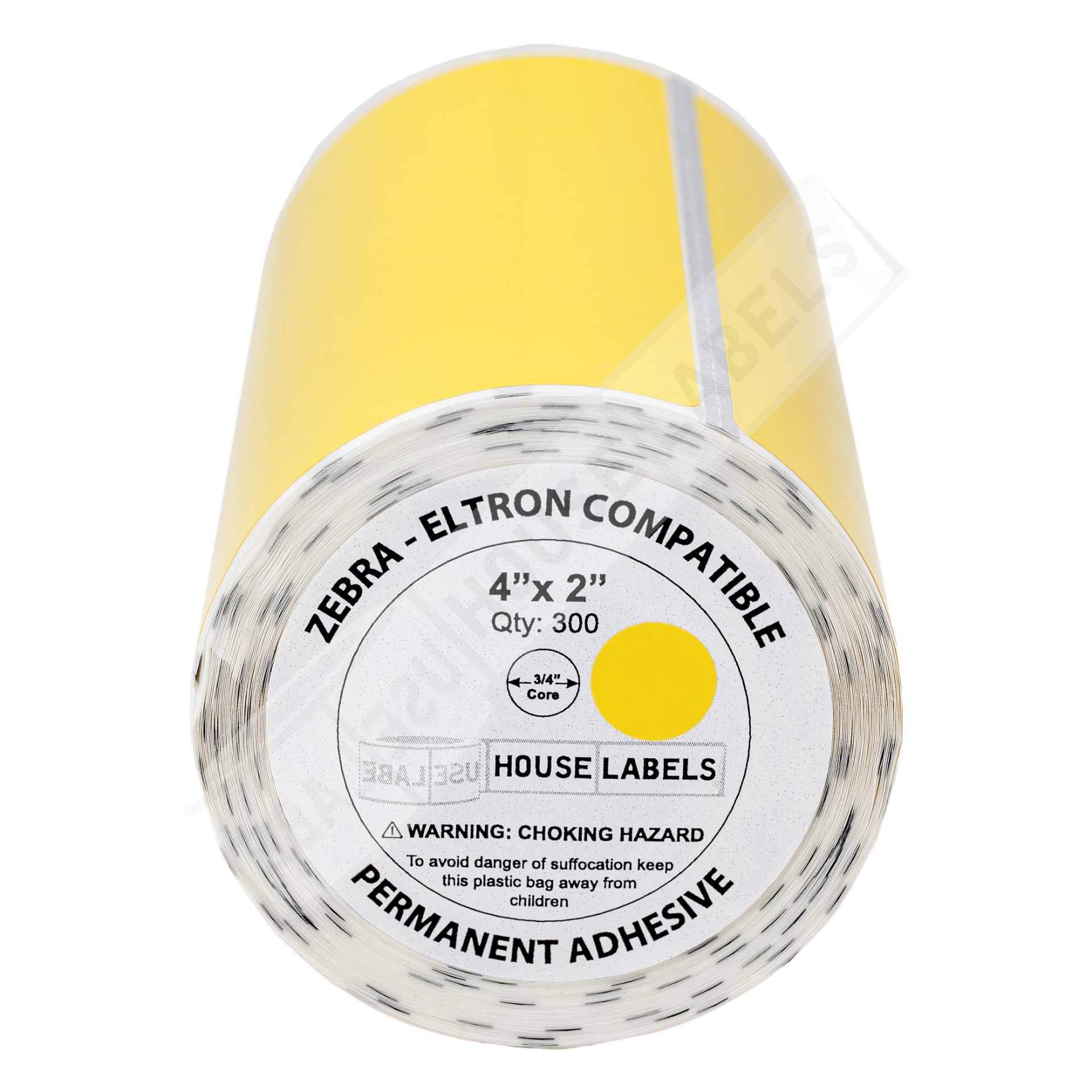 Buy Zebra Direct Thermal Labels 4x2core in Yellow Color