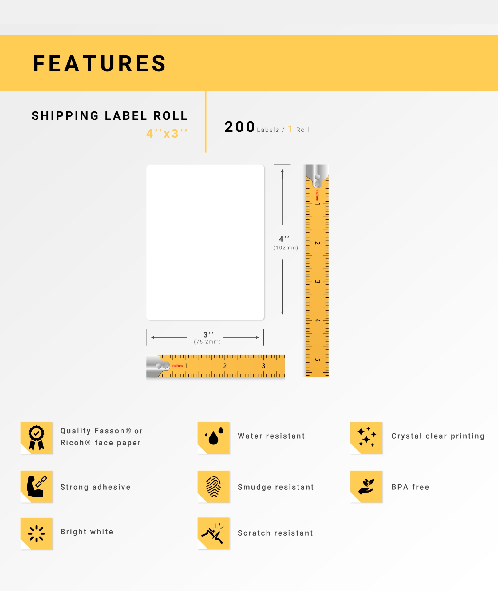 Buy Zebra Direct Thermal Labels White 4x3Core | Houselabels