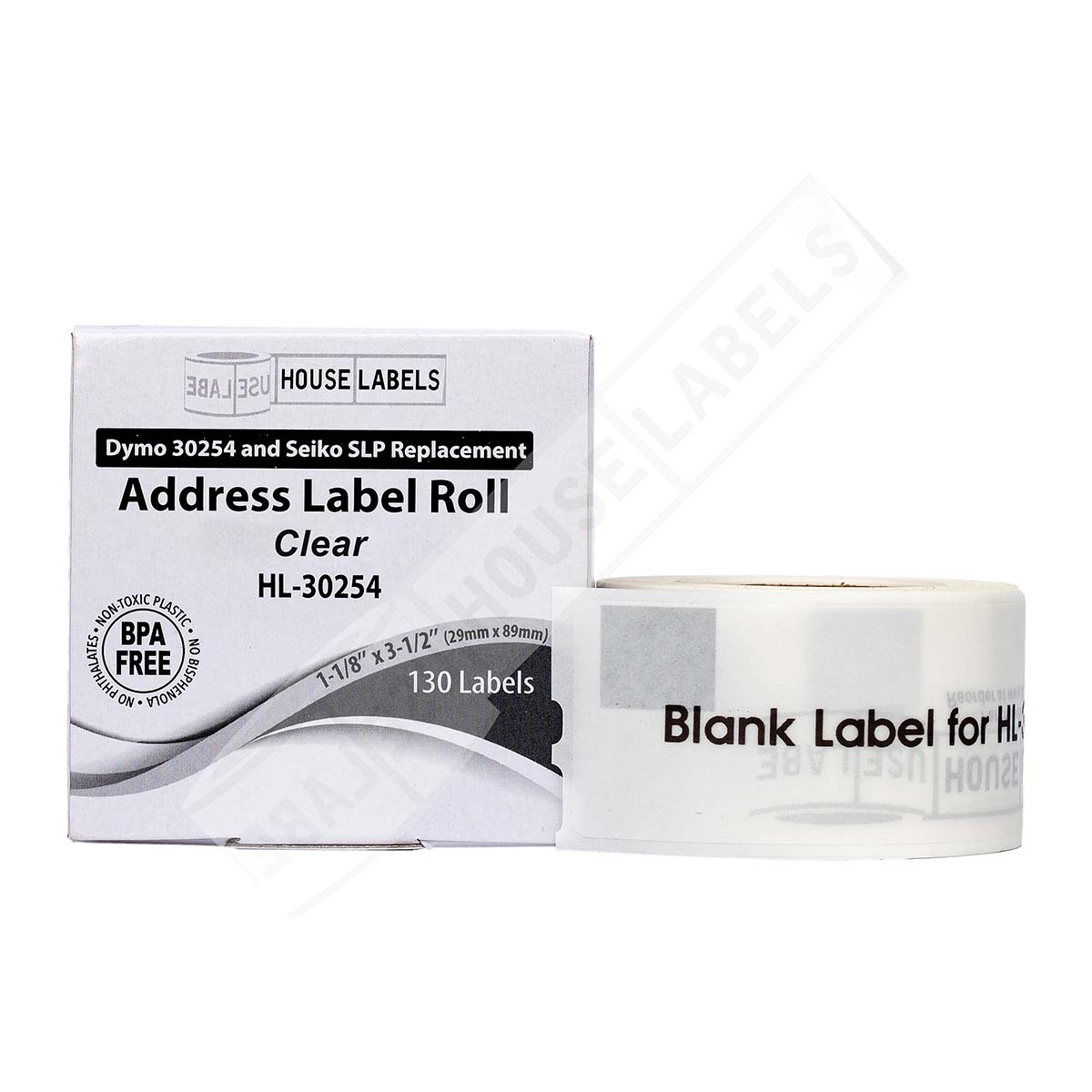 Dymo 30254 Frosted Clear Address Labels | HouseLabels.com