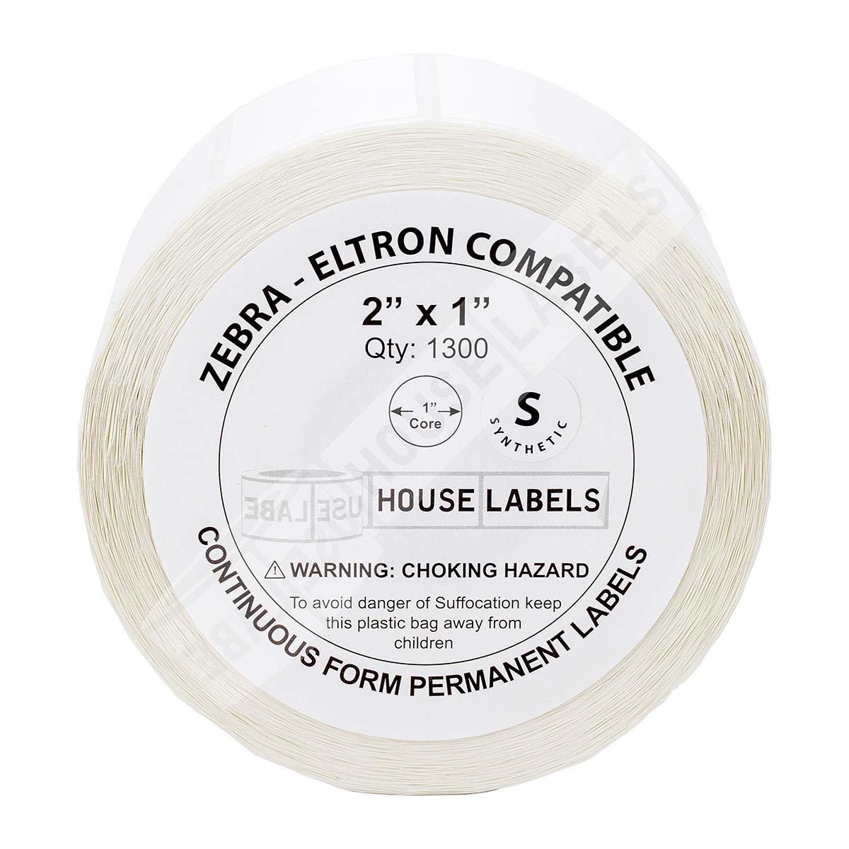 Zebra 2x1 | Polypropylene | HouseLabels.com