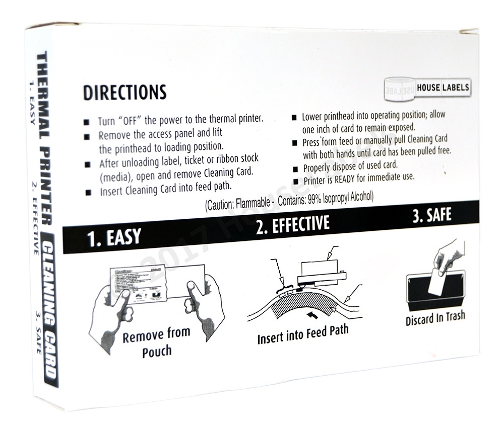 BROTHER Printer Cleaning Cards | 25 Pieces | HouseLabels.com