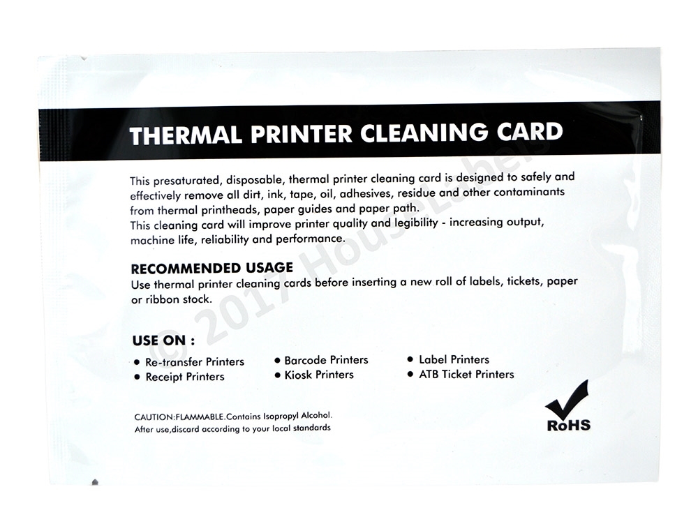 BROTHER Printer Cleaning Cards | 25 Pieces | HouseLabels.com