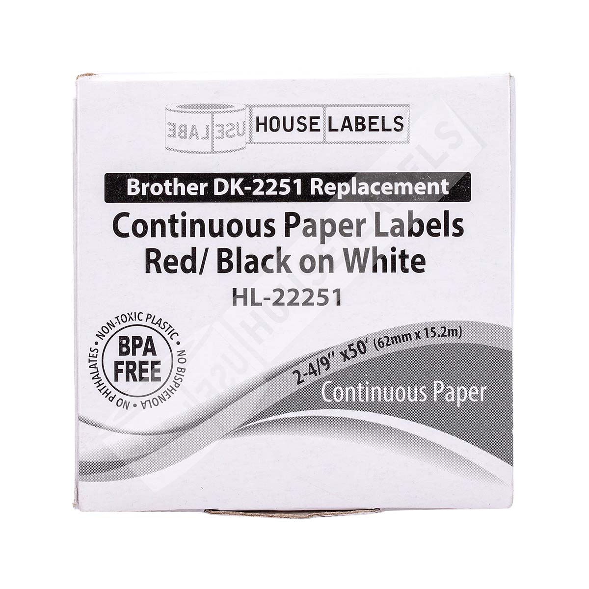 Brother DK 2245 | 50 Rolls | Reusable Cartridge | HouseLabels.com