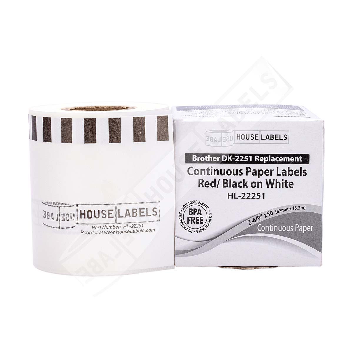 Brother DK 2245 | 50 Rolls | Reusable Cartridge | HouseLabels.com