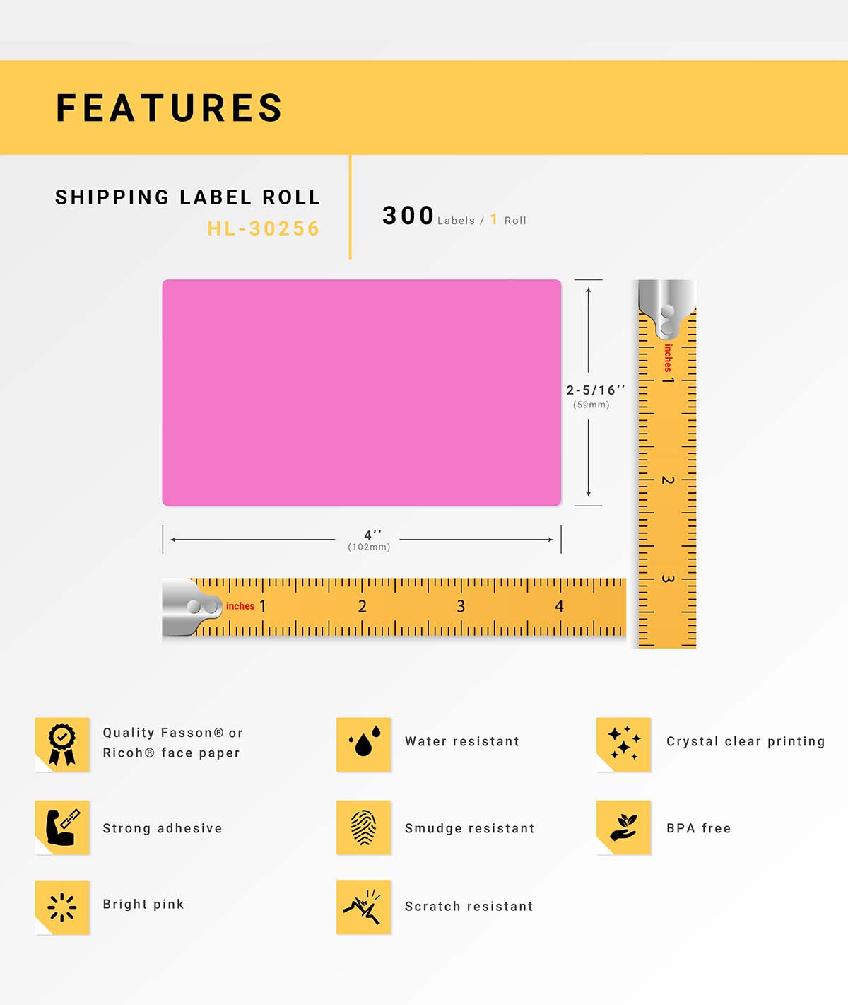 DYMO 30256 | Pink | HouseLabels.com