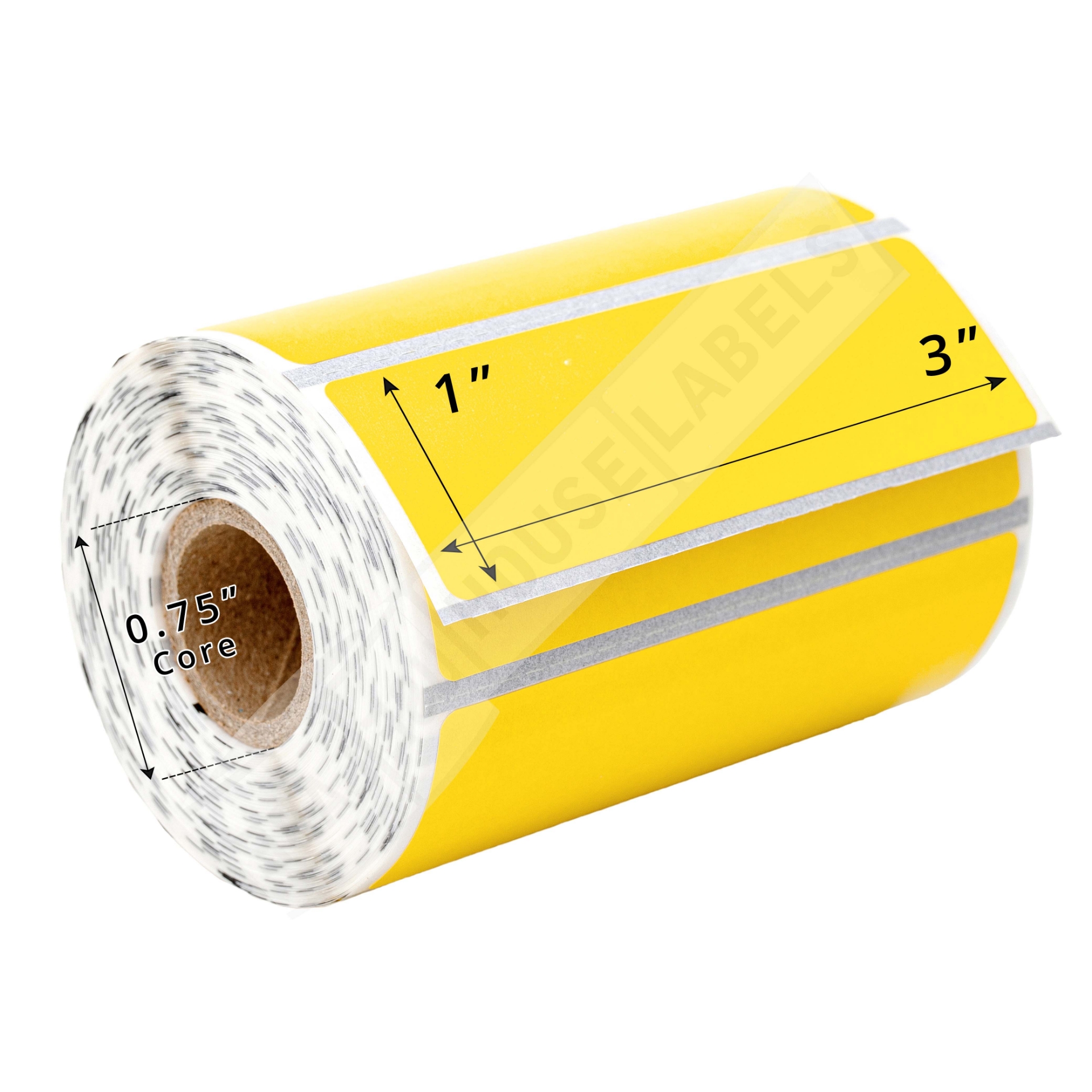 Buy Zebra Direct Thermal Labels 3x1core in Yellow Color