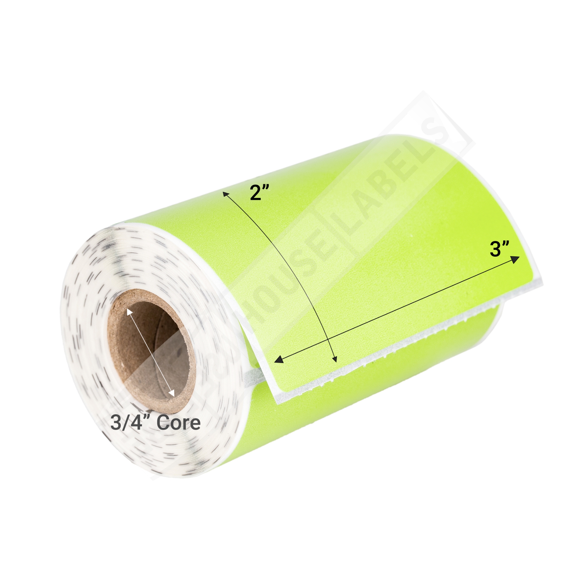 Buy Zebra Direct Thermal Labels 3x2core in Green Color