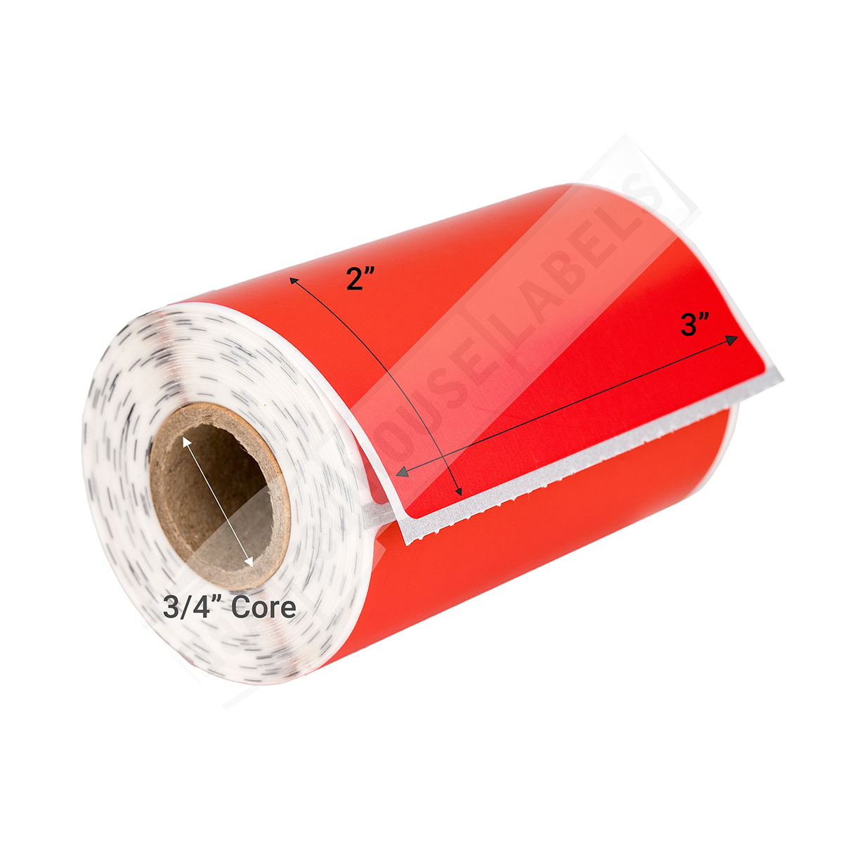 Buy Zebra Direct Thermal Labels 3x2core in Red Color